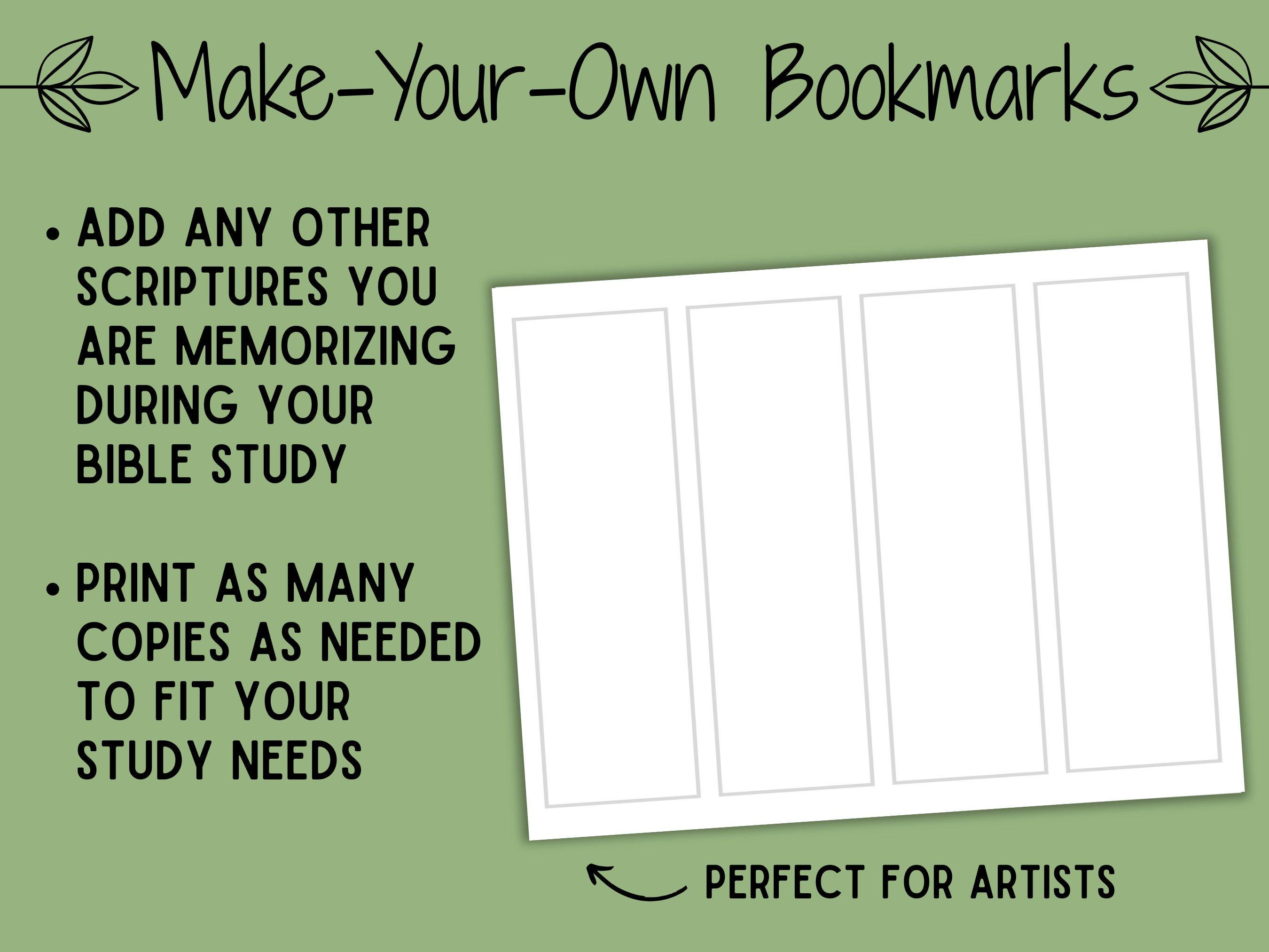 Printable Bible Verse Bookmarks | Set of 20 Bookmarks| Instant Download ...