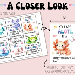 Axolotl Valentine's Printable | Super Cute Axolotl Themed Valentine ...