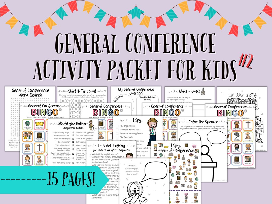 General Conference Activity Packet for Kids | LDS Coloring Pages ...