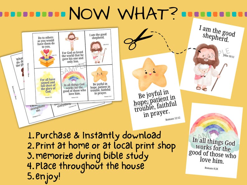 Bible Verse Cards for Kids | Printable Scripture Cards for Children ...