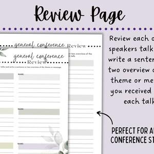 General Conference Adult Activity Pages | Notetaking Pages for Moms ...