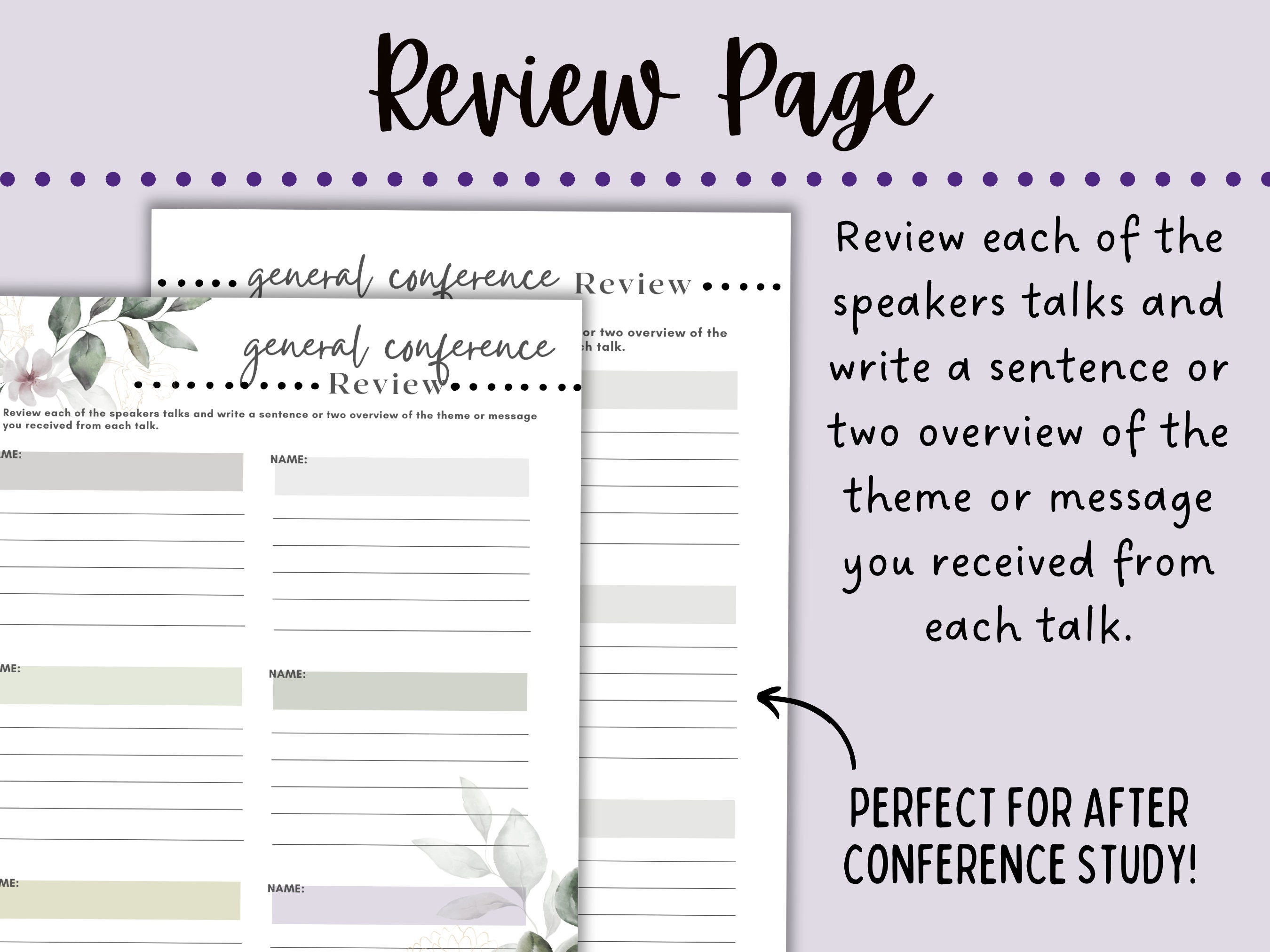 General Conference Adult Activity Pages | Notetaking Pages for Moms | Oct 2025 General ...