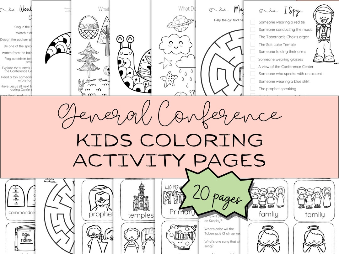 General Conference Coloring Pages for Kids | April 2025 | Church of ...