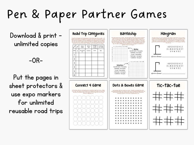Road Trip Activity Printables Travel Kid Games Bundle - Etsy