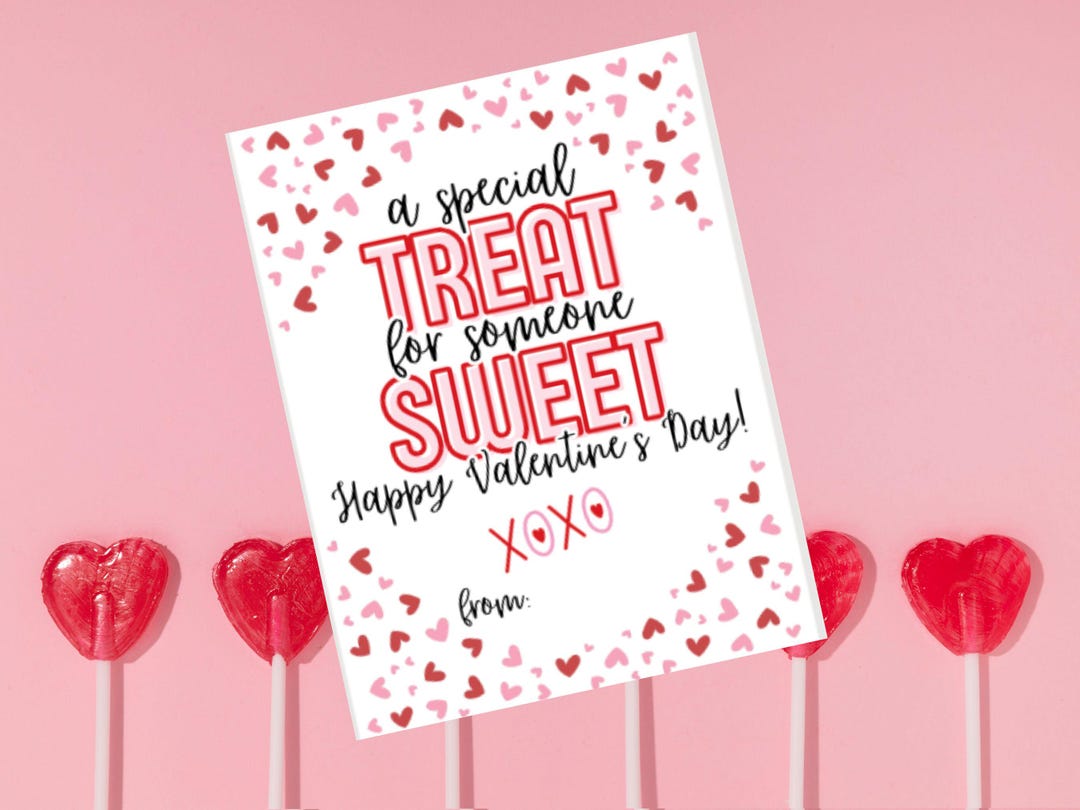 Printable Valentine's Day Cards | Valentine's Treat Tag for Class ...