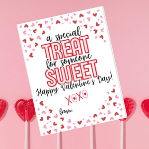 Printable Valentine's Day Cards | Valentine's Treat Tag for Class ...