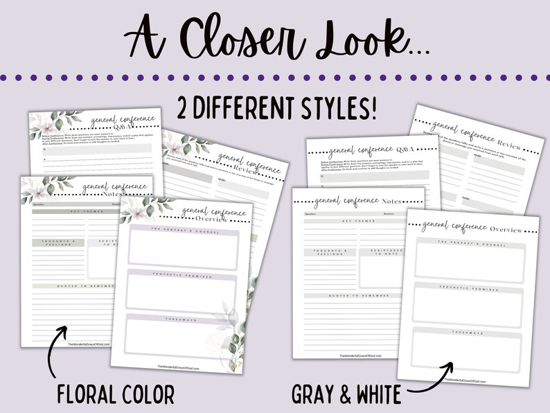 General Conference Adult Activity Pages | Notetaking Pages for Moms ...