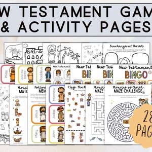New Testament Kids Activity Bundle Printable Bible Games for - Etsy