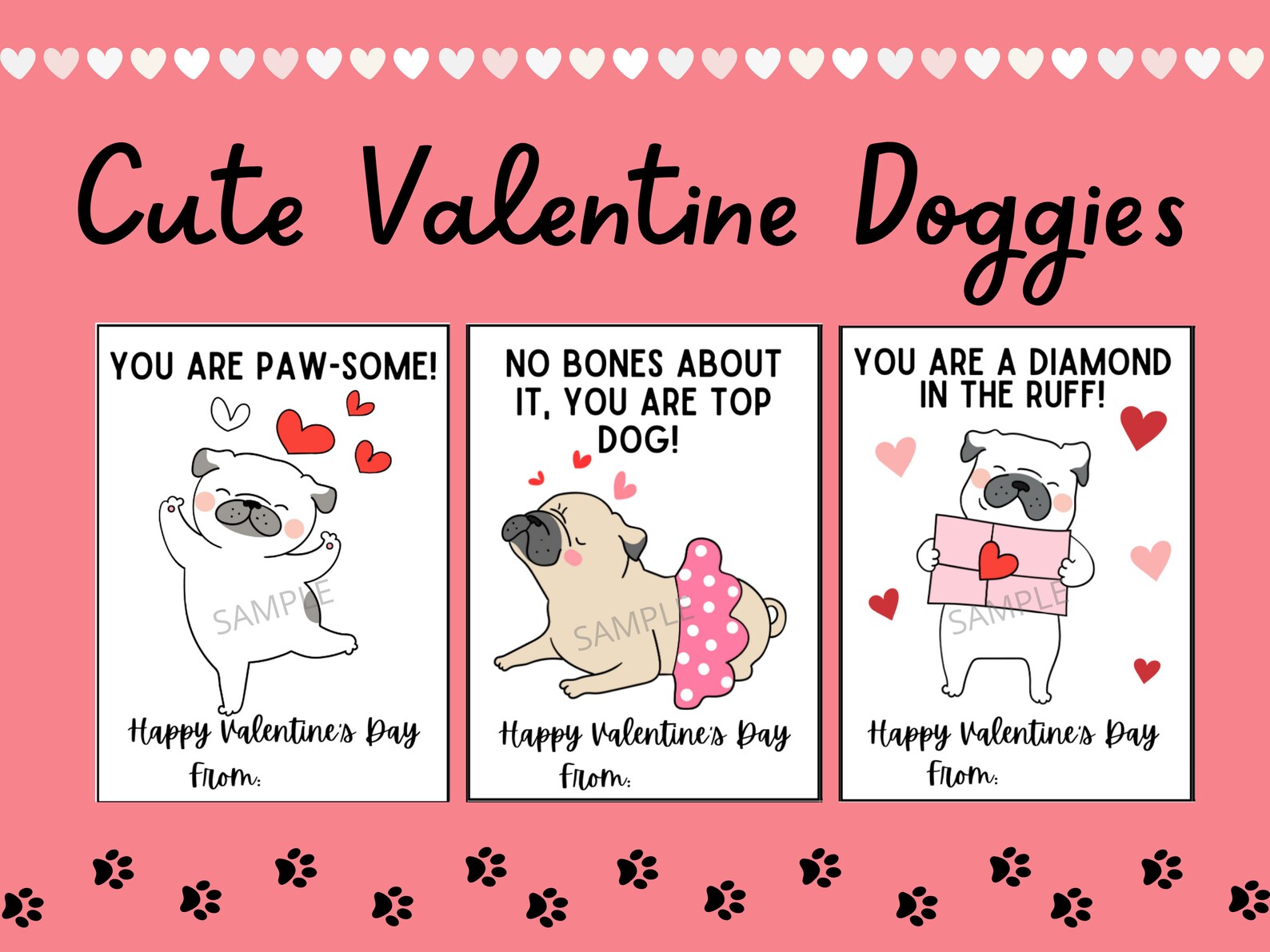 Cute Dog Valentines Day Cards | Printable Dog Valentines for Kids ...
