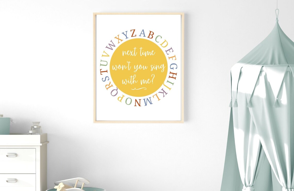 ABC Nursery Wall Art Printable ABC Poster Homeschool Wall - Etsy