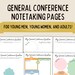 General Conference Youth and Adult Activity Pages | Oct 2025 | Note ...