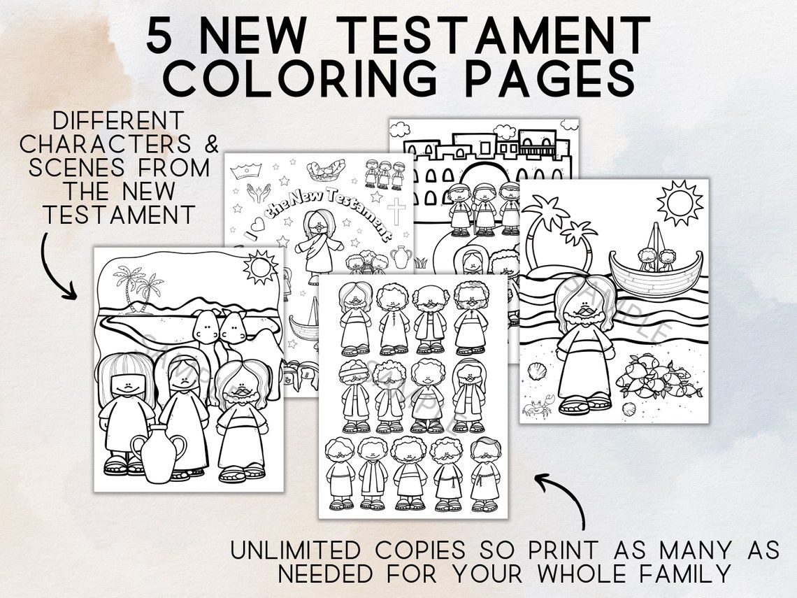 New Testament Kids Activity Bundle Printable Bible Games for Kids New ...