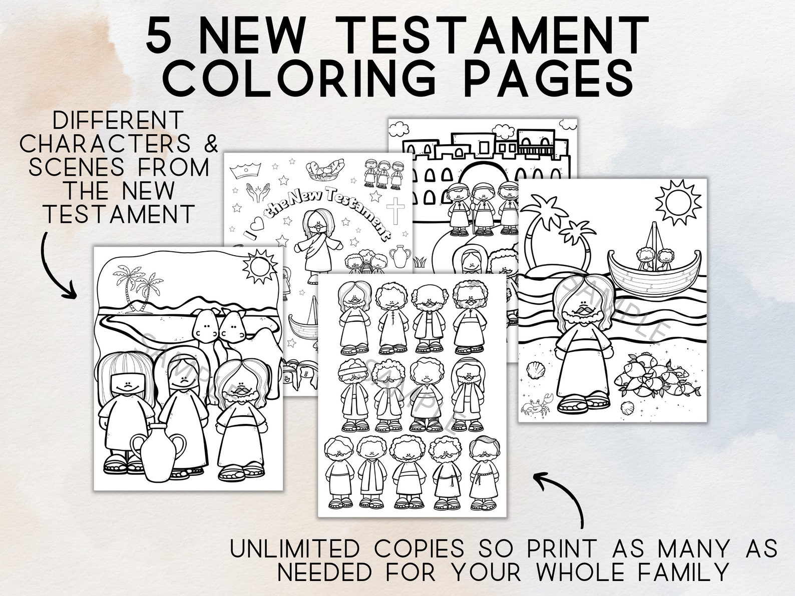 New Testament Kids Activity Bundle | Printable Bible Games for Kids ...