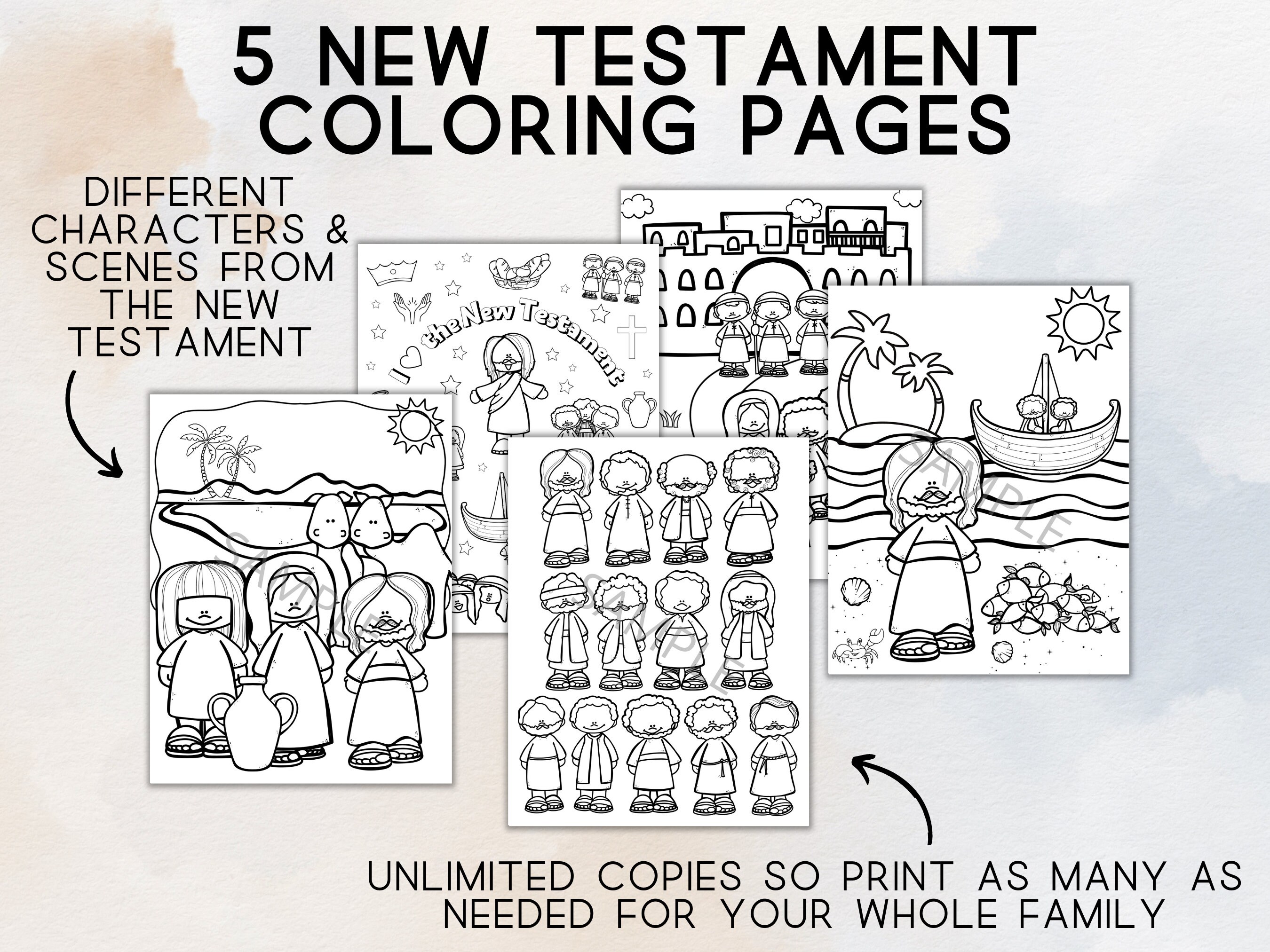 New Testament Kids Activity Bundle | Printable Bible Games for Kids ...