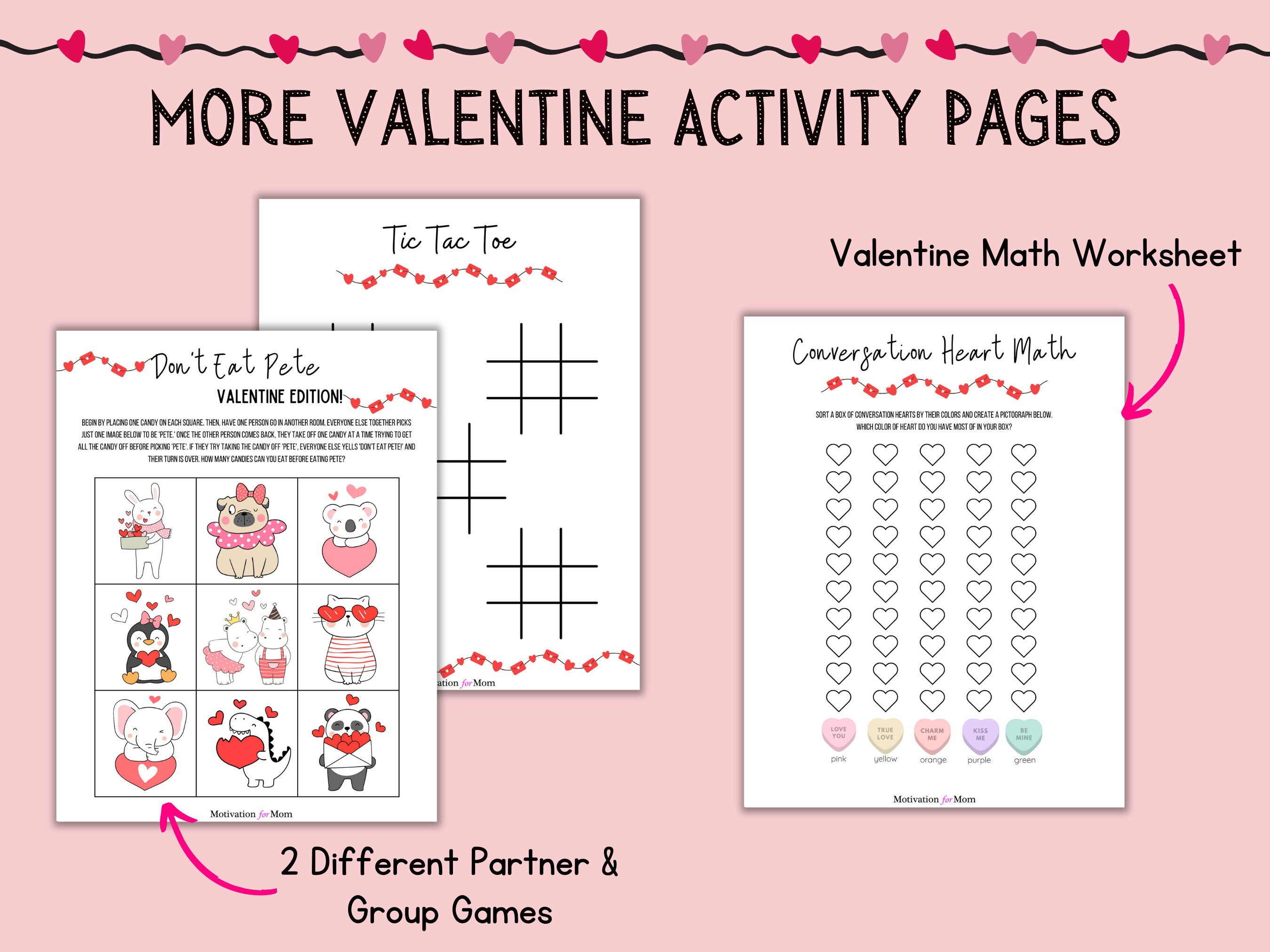 Valentine Activity Pages for Kids | Valentine’s Day Games Bundle ...