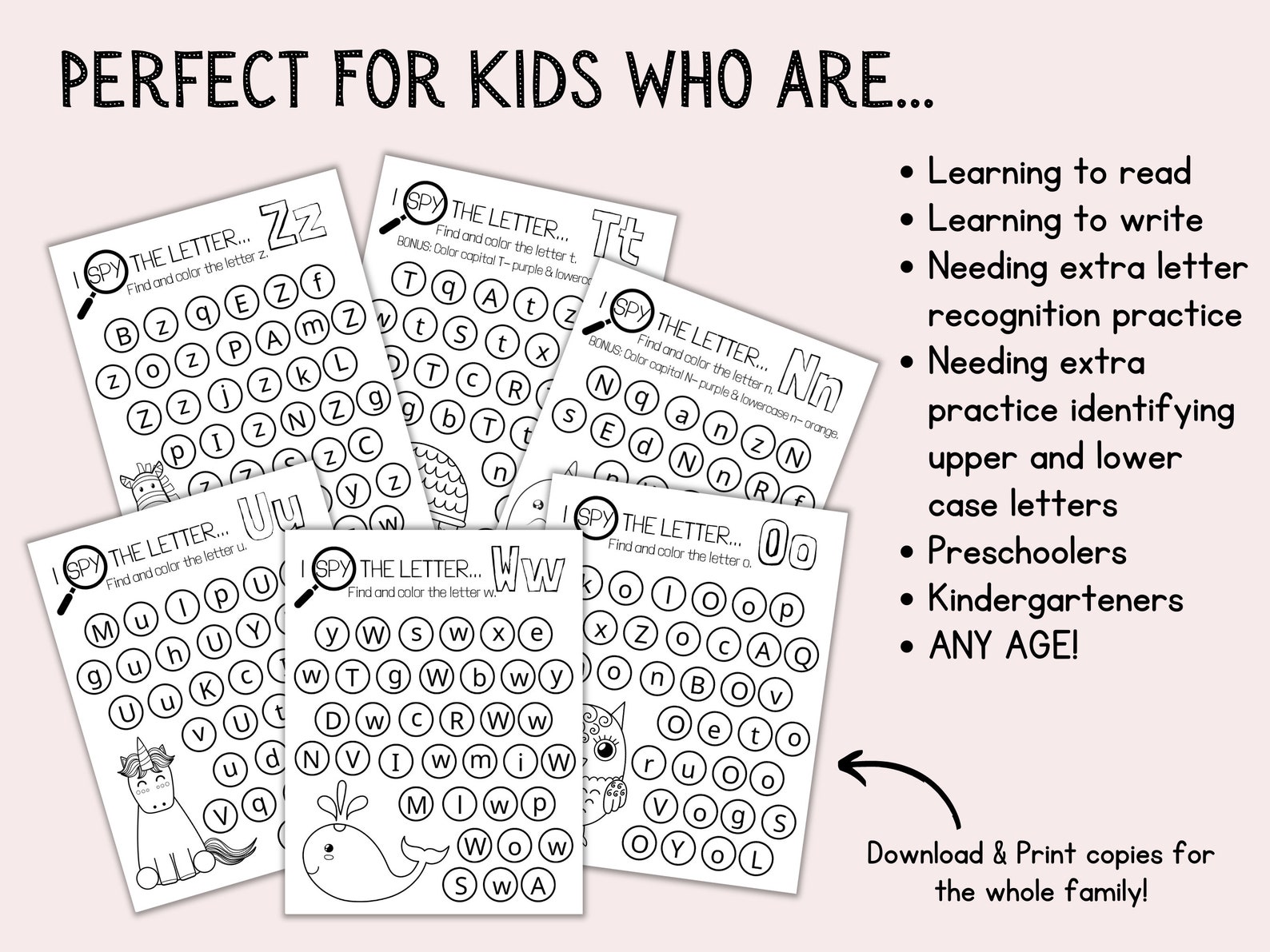 I Spy... Abcs Printable Worksheets | Kids Alphabet Activities ...