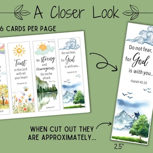 Printable Bible Verse Bookmarks | Set of 20 Bookmarks| Instant Download ...