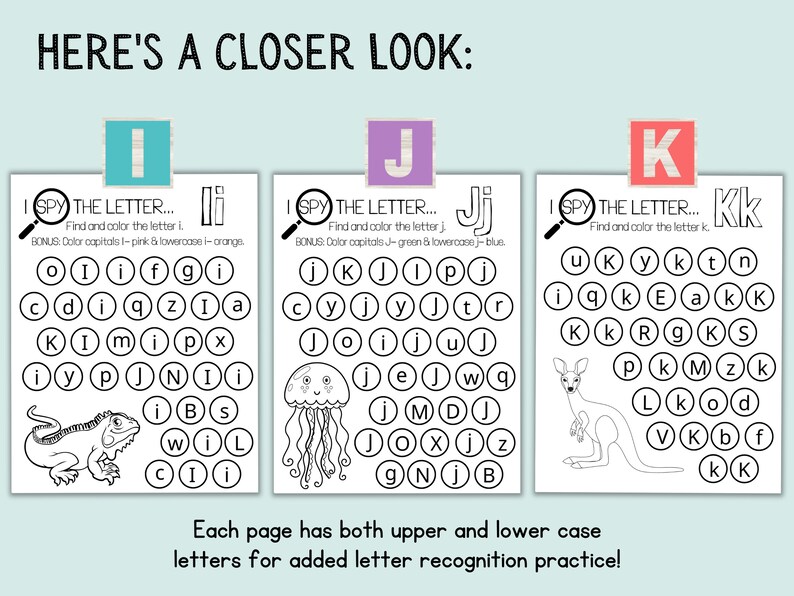 I Spy... Abcs Printable Worksheets | Kids Alphabet Activities ...