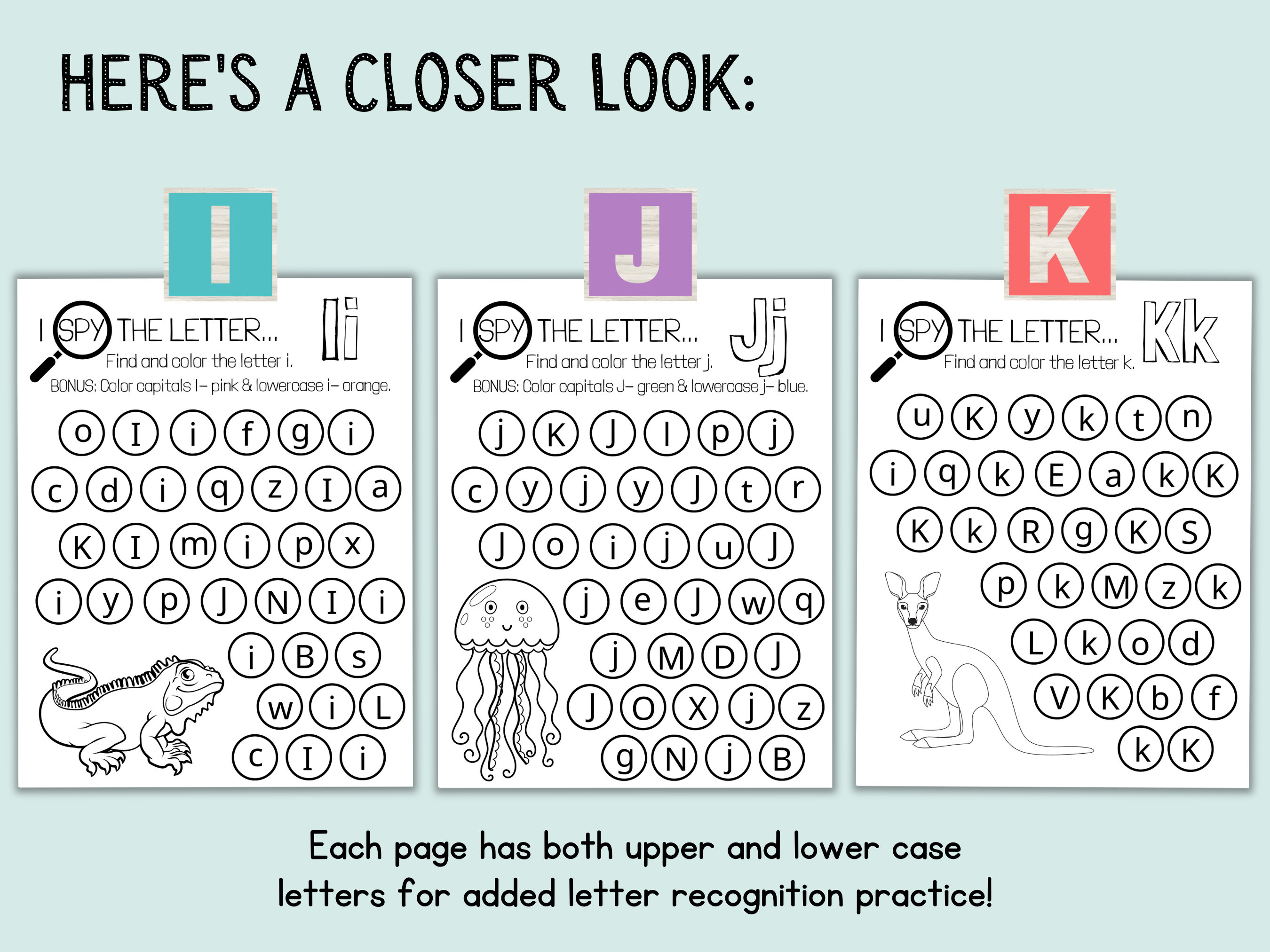 I Spy... Abcs Printable Worksheets | Kids Alphabet Activities ...