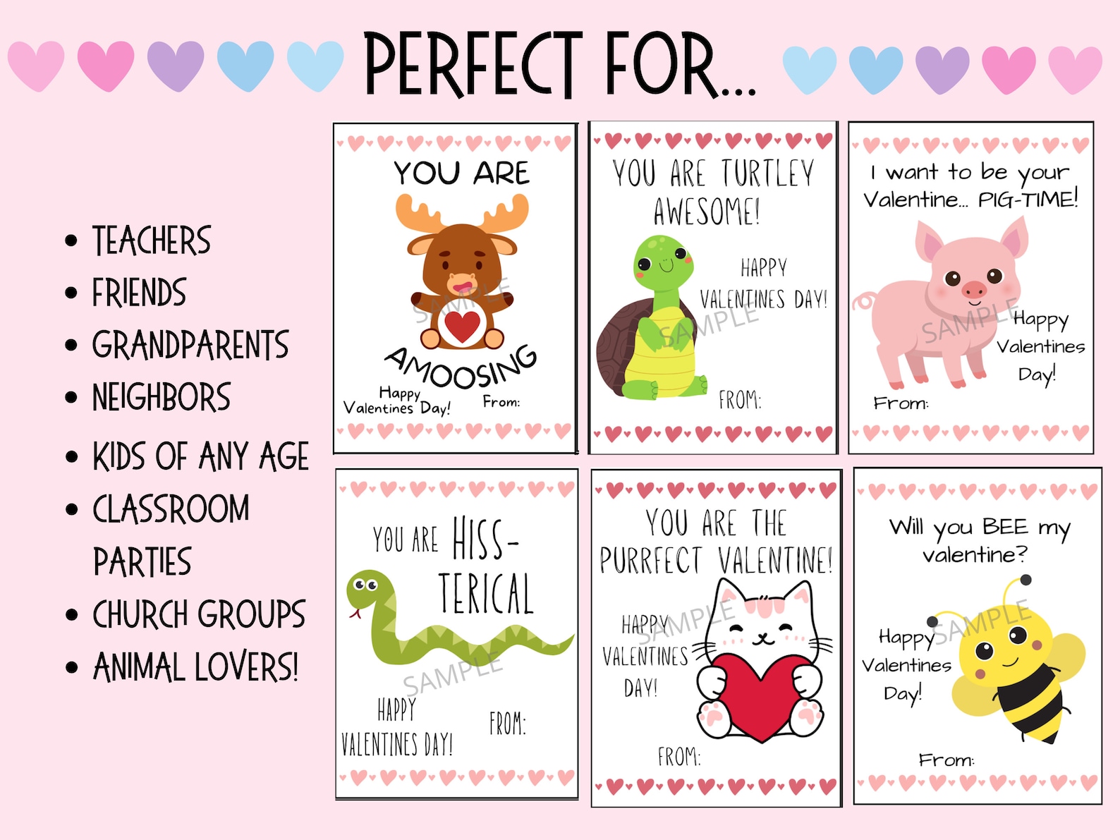 Cute Animal Valentines Day Cards | Printable Animal Valentines for Kids ...