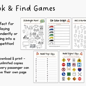 Road Trip Activity Printables | Travel Kid Games Bundle | Printable ...