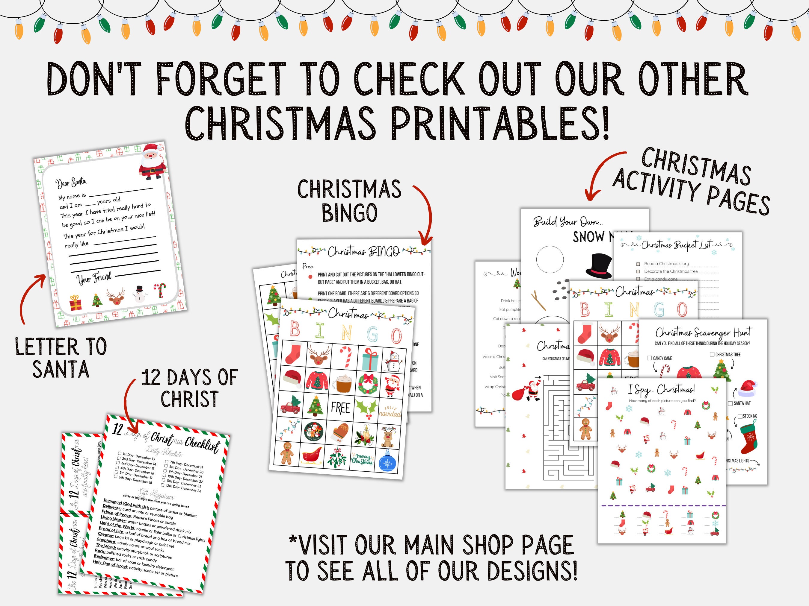 Christmas Party Games Bundle Printable Holiday Games Fun Adult Office ...