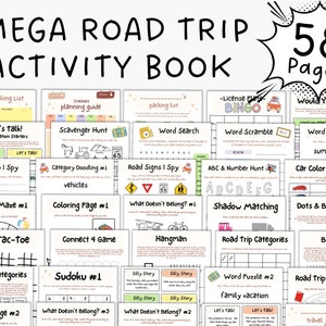 Road Trip Activity Printables | Travel Kid Games Bundle | Printable ...