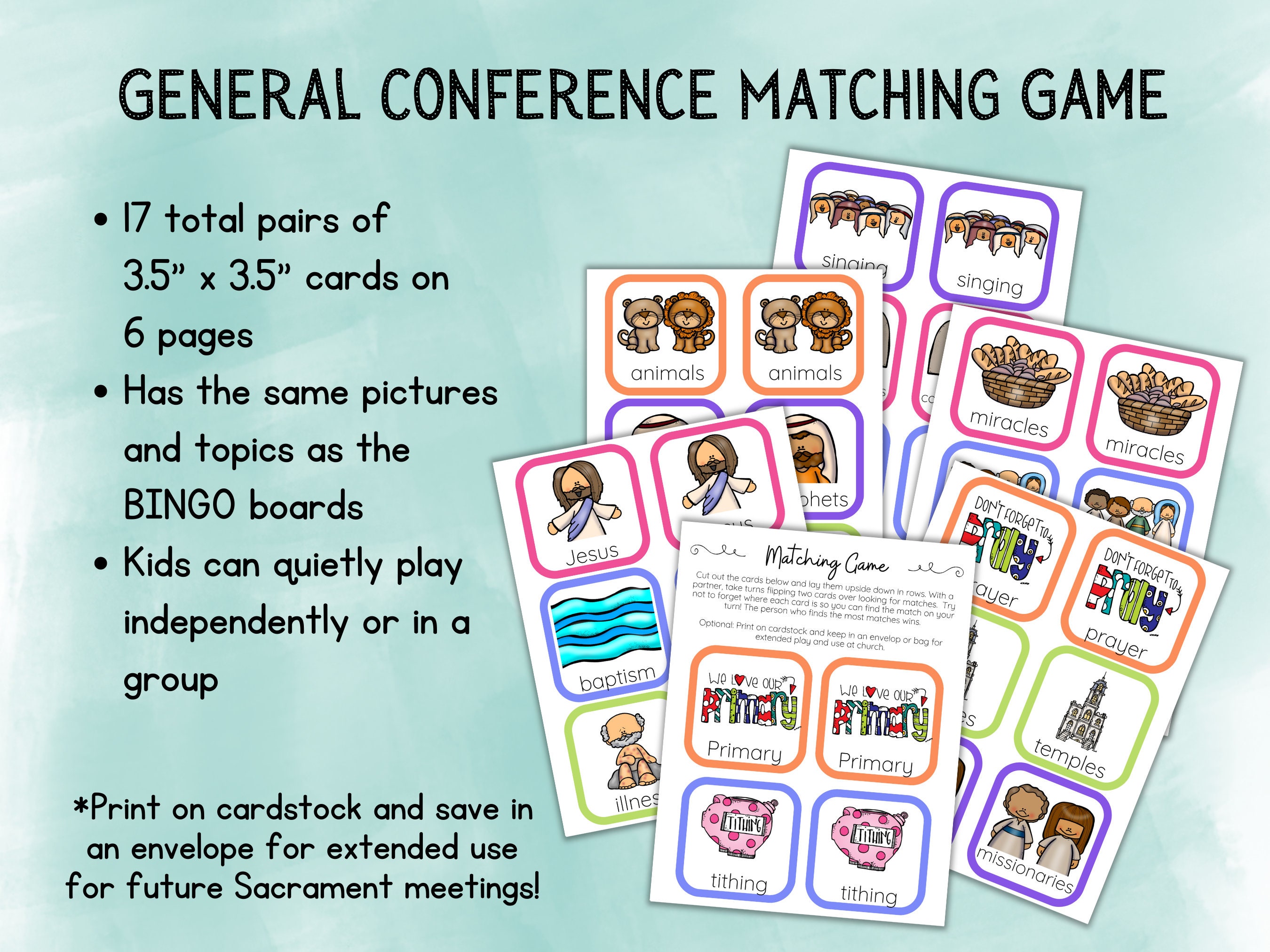General Conference April 2026 Activities for Kids | LDS Conference ...