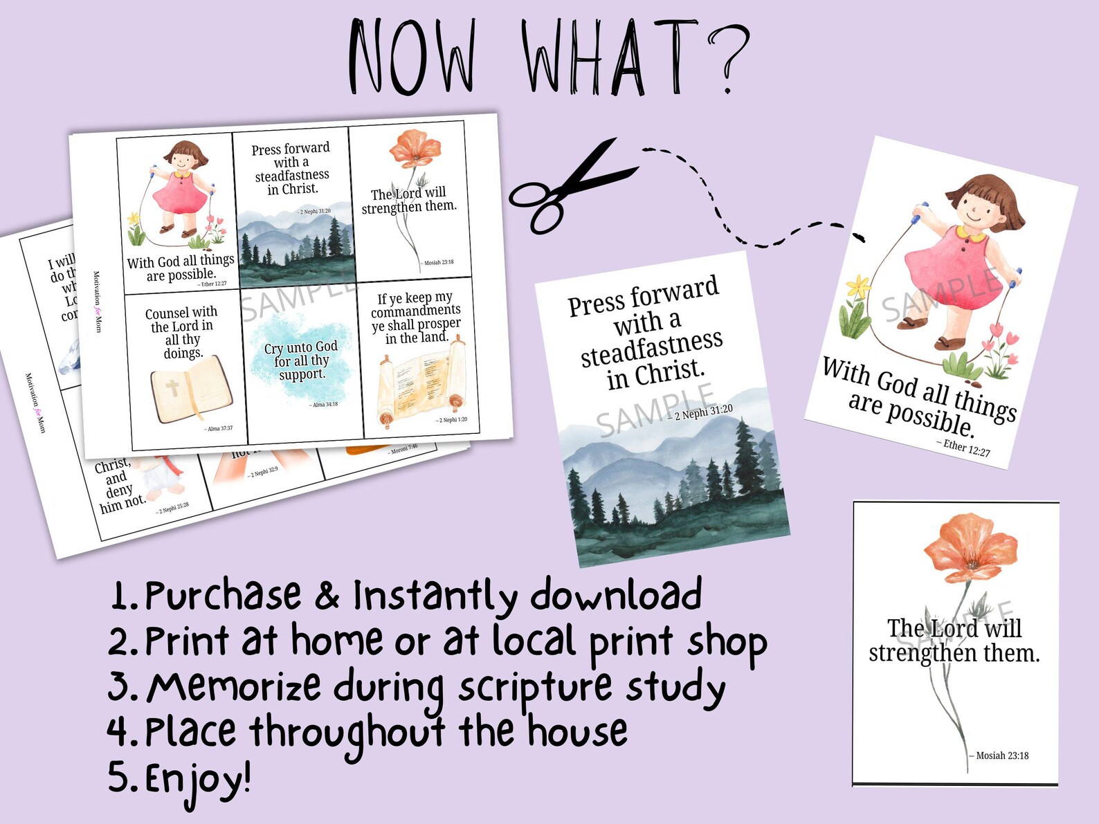 LDS Scripture Cards for Kids | Book of Mormon, Bible Verses & LDS ...