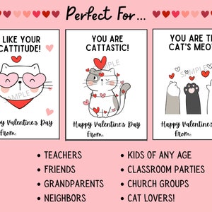 Cute Cat Valentines Day Cards | Printable Cat Valentines for Kids ...