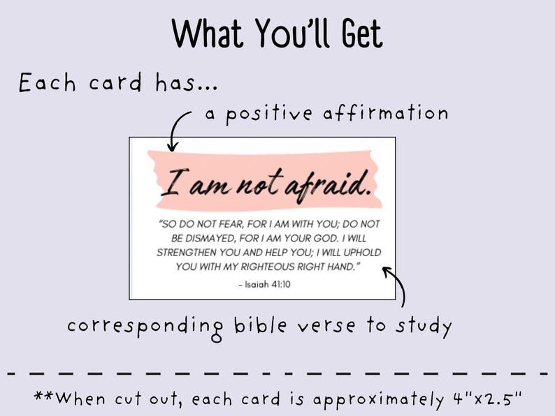 50+ Printable Christian Affirmation Cards | Bible Verse Encouragement ...