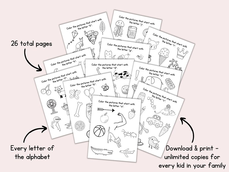 ABC Coloring Pages for Kids ABC Practice Worksheets Printable Coloring ...