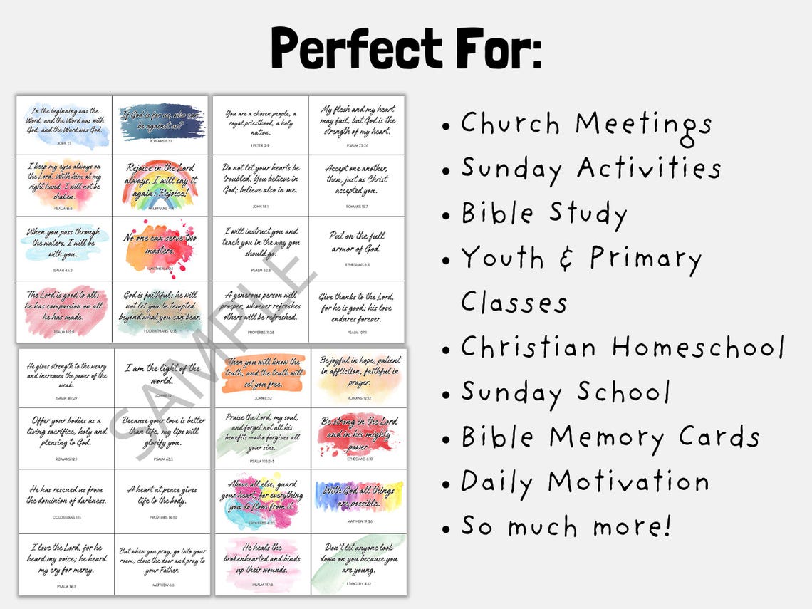 200 Bible Verse Cards | Printable Scripture Cards | Prayer Board Cards ...