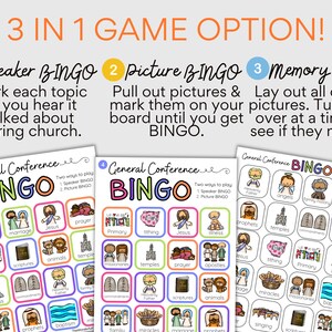General Conference Activities for Kids | Oct 2025 Conference BINGO ...