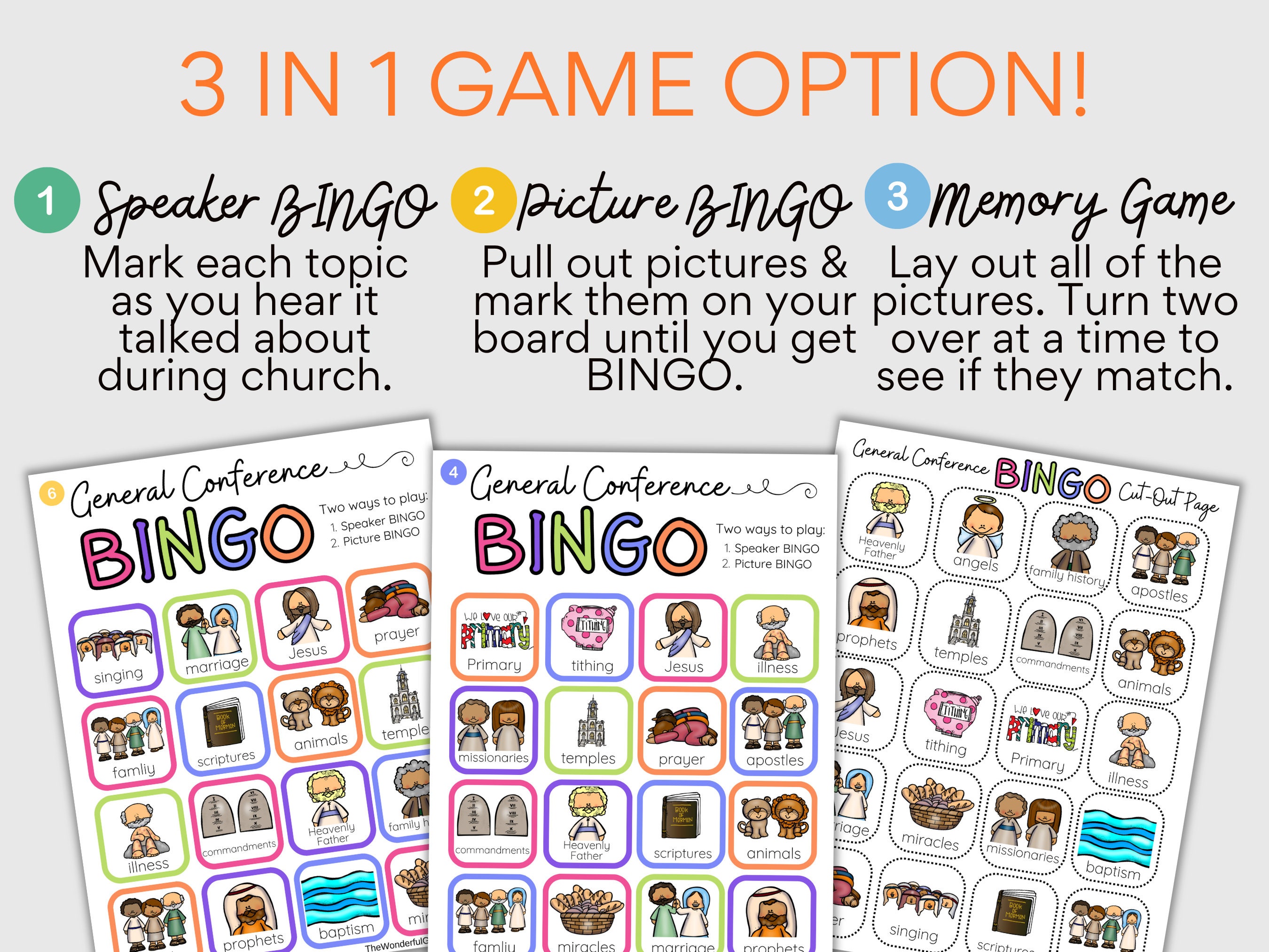 General Conference Activities for Kids | Oct 2025 Conference BINGO ...