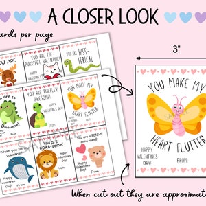 Cute Animal Valentines Day Cards | Printable Animal Valentines for Kids ...