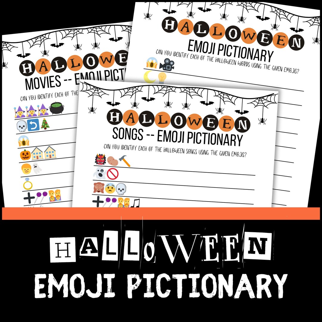 Halloween Emoji Game: Printable Halloween Party Games | Classroom ...