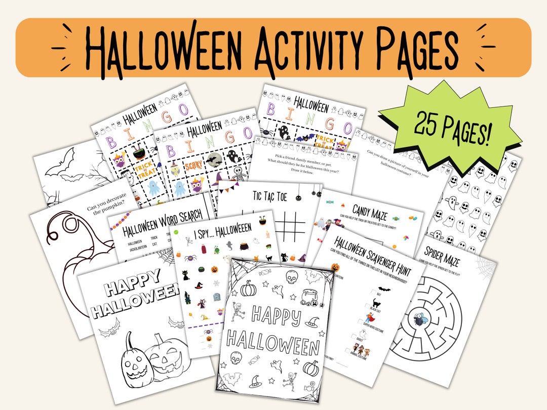 Halloween Activity Book for Kids | Halloween Coloring Pages | Childrens ...