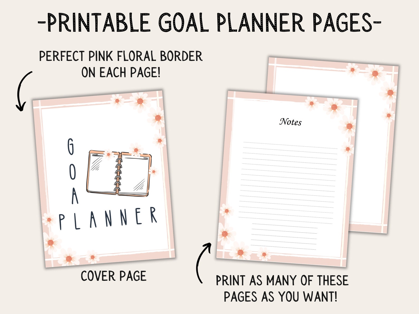The Ultimate Printable Goal Planner Monthly Planner, Weekly Planner ...