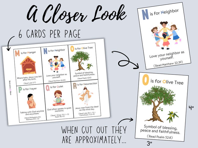 ABC Bible Flashcards | Printable Alphabet Flashcards for Christian Kids ...