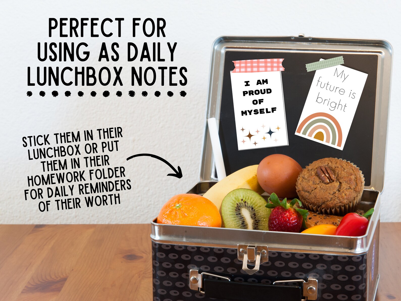 Kids Positive Affirmation Lunchbox Notes Printable Childrens ...