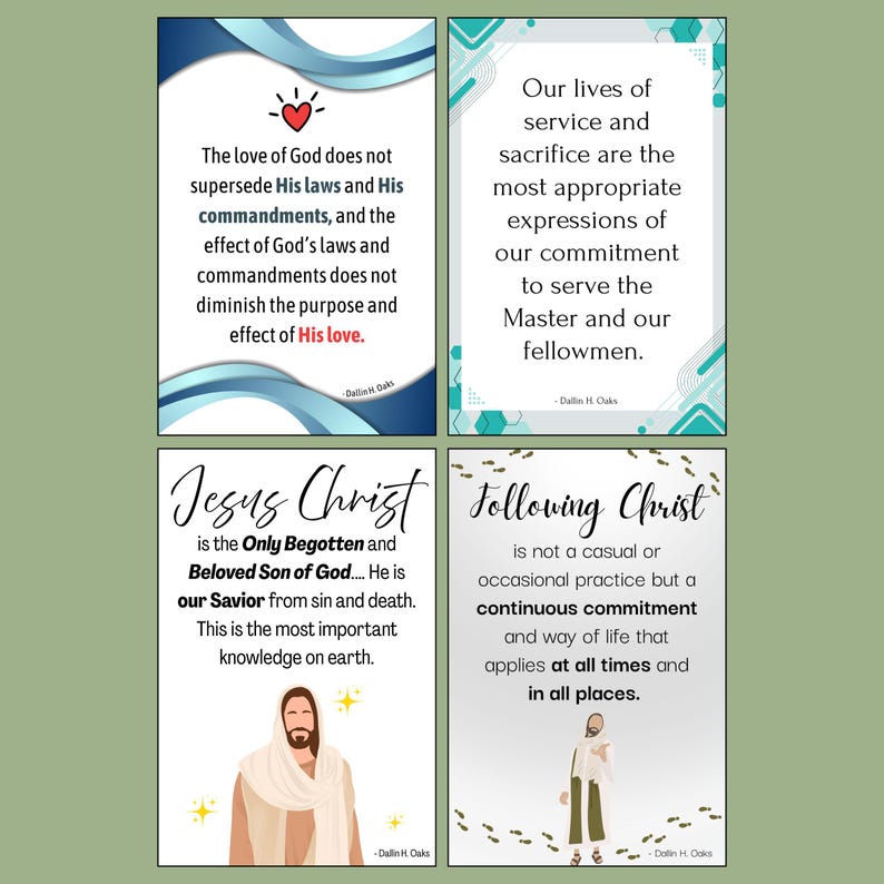 30 Printable LDS Quotes by Dallin H. Oaks | President Oaks Quote Cards ...