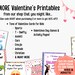 Printable Valentine's Day Cards | Valentine's Treat Tag for Class ...