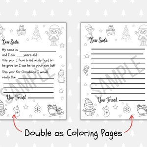 Kids Letter to Santa Bundle | Printable Kids Christmas Letter to Santa ...