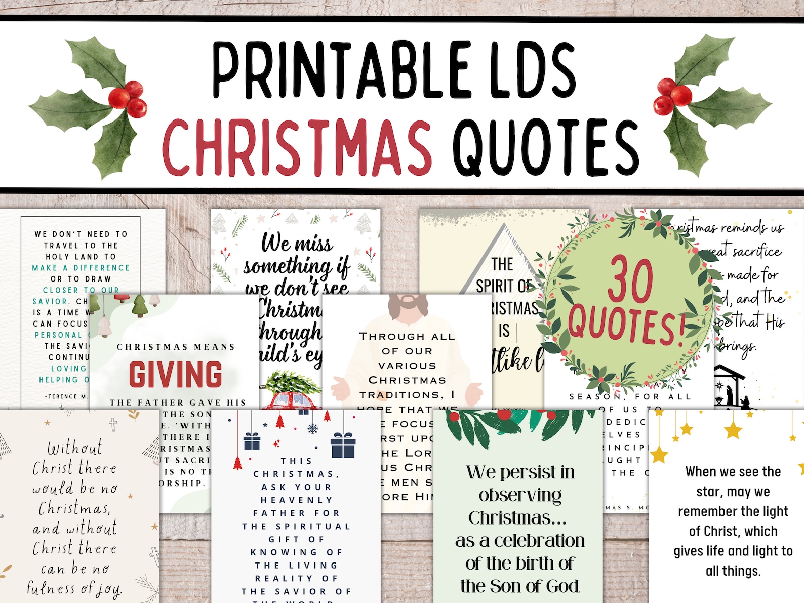 Printable LDS Christmas Quotes | Christmas Printable | LDS Prints ...