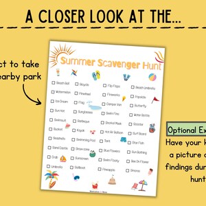 Summer Outdoor Activities for Kids and Families | Summer Scavenger Hunt ...