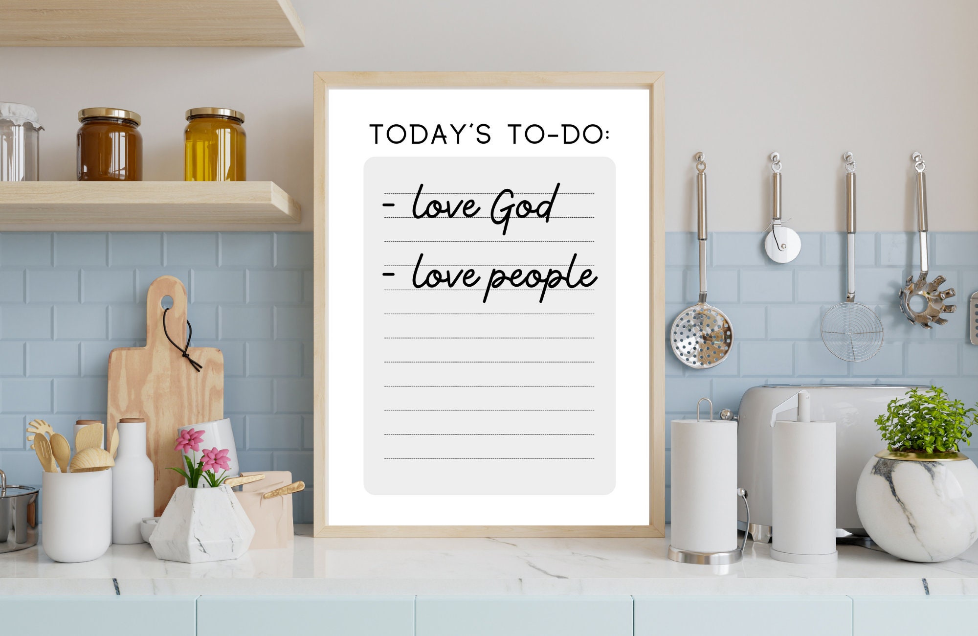 Christian Printable Wall Art | To-do List Wall Decor | Love God Love ...