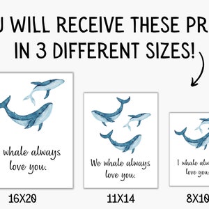 Ocean Nursery Wall Decor | I Whale Always Love You| Printable Nursery ...