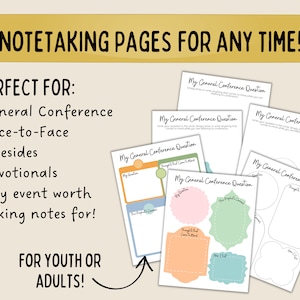 General Conference Youth and Adult Activity Pages | Oct 2025 | Note ...