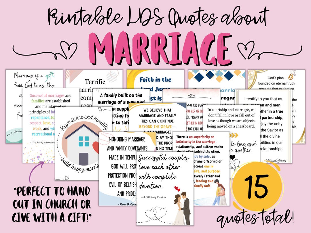 Printable LDS Quotes About Marriage | LDS Wedding Cards | LDS Quotes ...